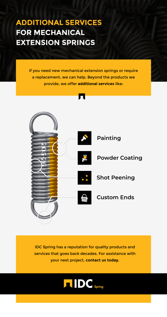Extension Springs - Custom Made To Spec | IDC Spring